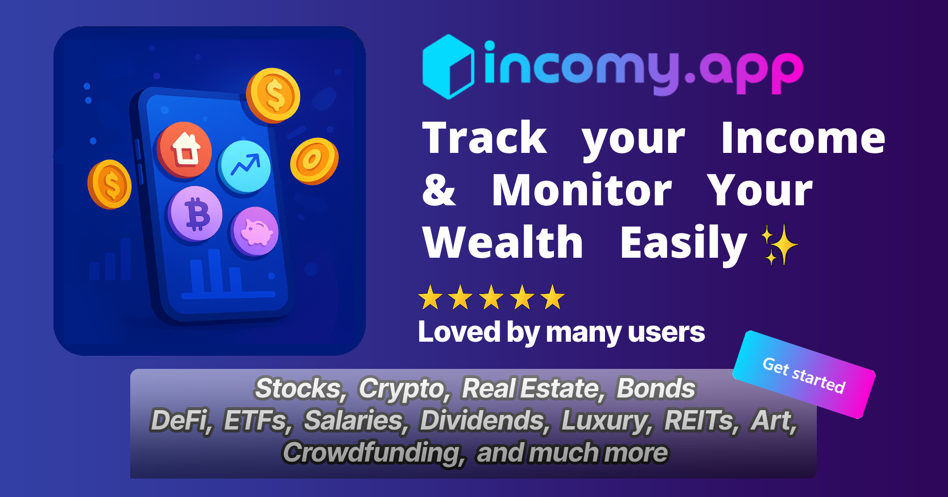 𝗧𝗿𝗮𝗰𝗸 𝗜𝗻𝗰𝗼𝗺𝗲 & 𝗠𝗼𝗻𝗶𝘁𝗼𝗿 𝗬𝗼𝘂𝗿 𝗪𝗲𝗮𝗹𝘁𝗵 • Incomy.App